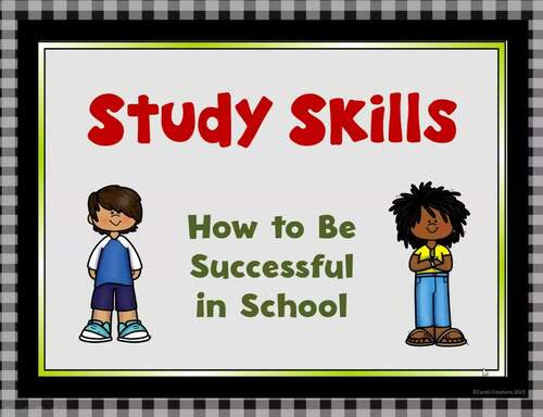 Study Skills Posters or PowerPoint Classroom Decor or Instruction
