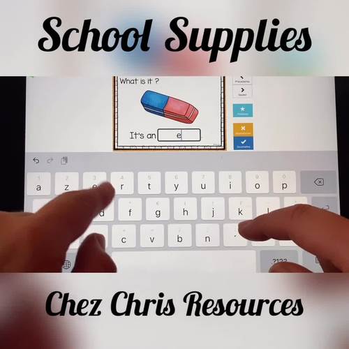 BOOM Cards : School Supplies Vocabulary Set 2 - Distance Learning by ...