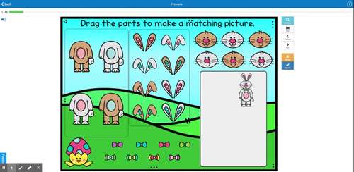 Occupational Therapy Visual Perception Build an Easter Bunny BOOM Cards™
