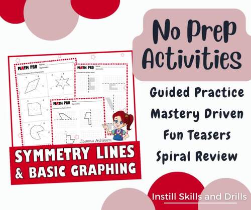 Lines of Symmetry and Picture Graphing Differentiated Practice Worksheets