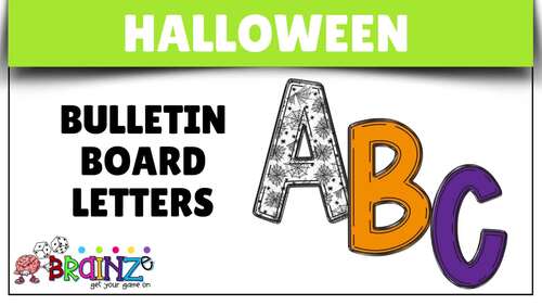Halloween Bulletin Board Letters & Numbers | A-Z & 0-9 | 3 Fun Styles – PDF