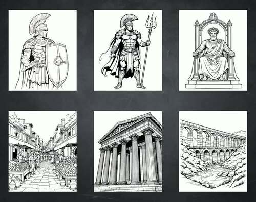 Ancient Rome: A Journey Through History Coloring Book by Colorful ...