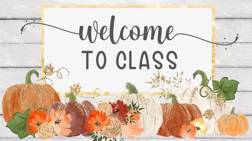 EDITABLE Class Slide Deck | Fall Pumpkin Theme PowerPoint Template | Canva