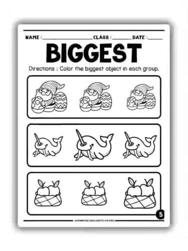 BIGGEST & SMALLEST | COMPARING SIZES | COMPARE BY SIZE | COLOR & CIRCLE ...