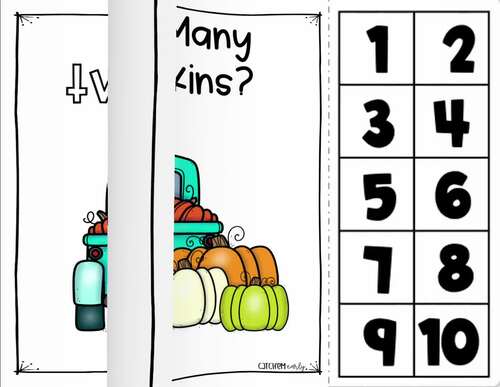 Interactive & Adaptive Book How Many Pumpkins Pre-K Special education