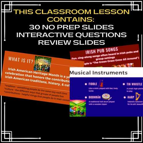 Music Of Irish American Heritage Month - General Classroom Lesson - 30 ...