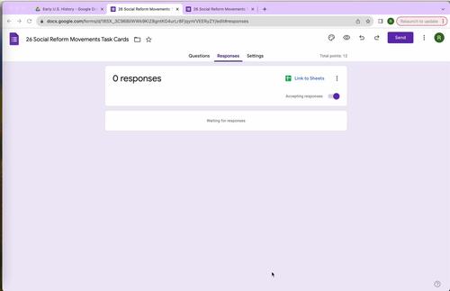 Social Reform Movements Google Digital Task Cards Activity No Prep ...