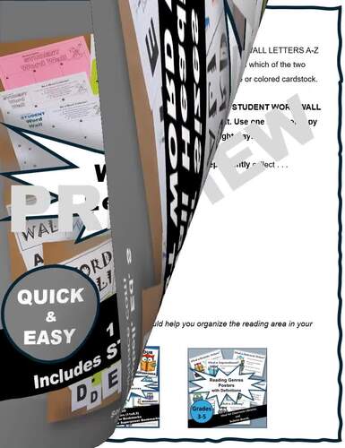 WORD WALL LETTERS AND WORD WALL ORGANIZER FOR STUDENTS by Our Writing Space