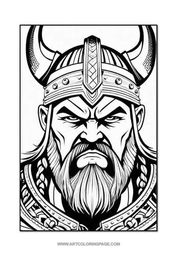 Vikings Coloring Page Vol 2: Dive into Norse Legends by Art coloring book