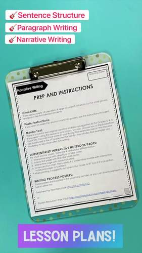 4th Grade Writing Curriculum 4th Grade Writing Interactive Notebook, ELA