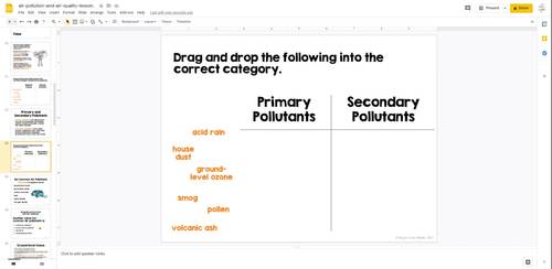 Air Pollution and Air Quality Digital Interactive Lesson | TpT