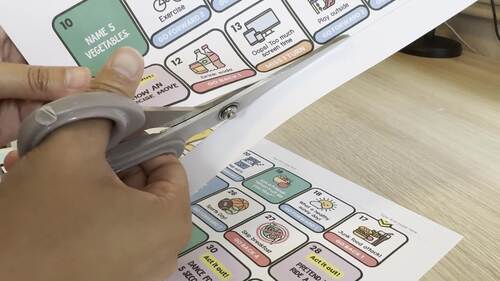 Healthy Habits Game | Printable Board Game by Moonbeam and Clouds