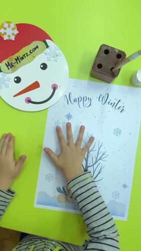 Winter Handprint Tree Craft for Kids – ‘Happy Winter’ Keepsake Activity