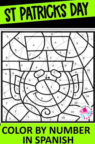 St. Patrick's Day Spanish Color by Code | Numbers 1-20 | March Math ...