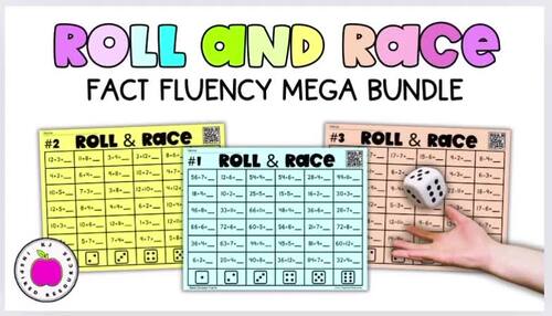 Roll and Race Math Games | Addition, Subtraction, Multiplication & Division