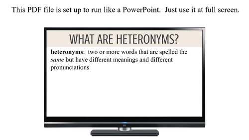 Adjective-Verb Adjective-Noun HETERONYMS digital presentation by Rike ...