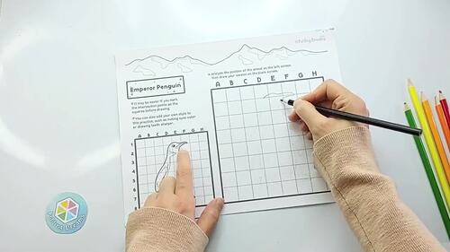 Arctic Animals Grid Drawing Activity Polar Habitat Middle Grade Winter ...