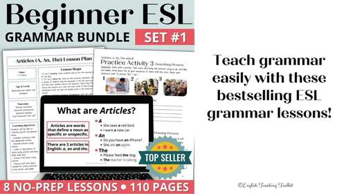 Beginner Adult ESL English Grammar Worksheets & Activities for ...
