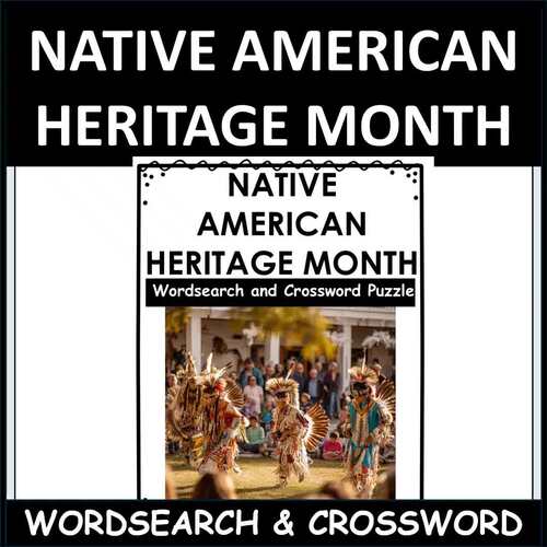 Native American Heritage Month Wordsearch & Crossword | Fall Vocabulary ...