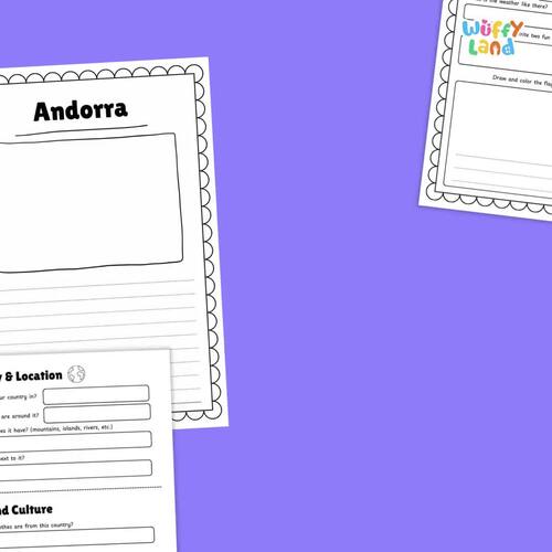 Andorra Country Study | Europe Geography Research Project & Worksheets