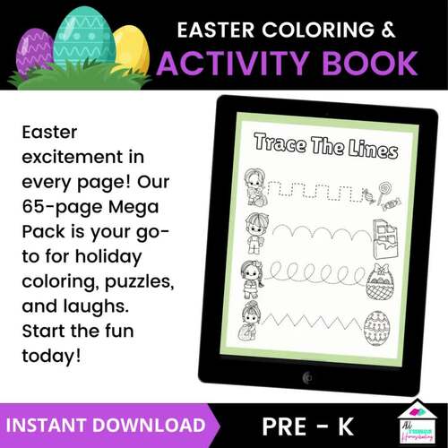 Easter Coloring and Activity Pack - 65 Pages of Fun by All Things ...