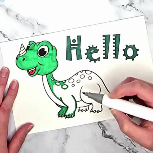 Dinosaur Printable Cards by Crafts Laughs And Learning | TPT