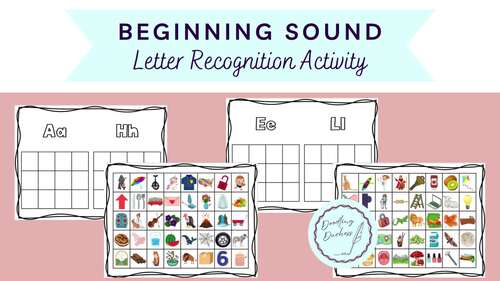 Beginning Letter Sounds Recognition Activity by Doodling Duchess