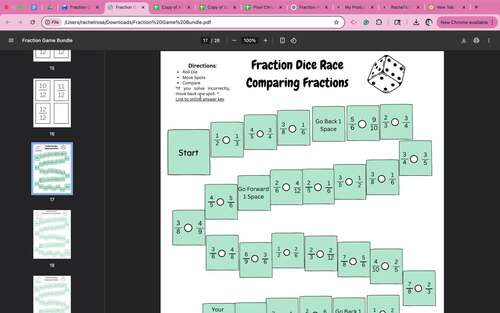 3-5 Fraction Game Bundle by Rachel's Creations | TPT