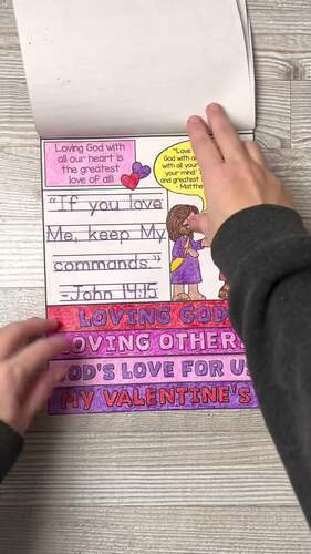 Christian Valentine's Day Bible Craft Activity Flip Book For Sunday ...