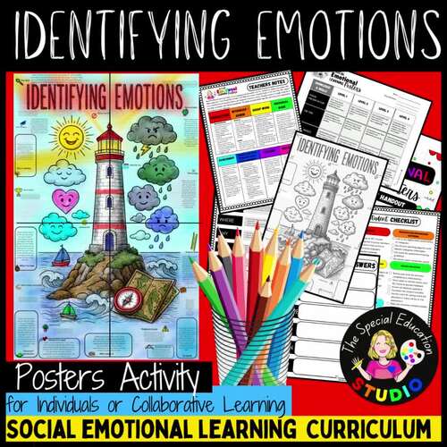 SEL identifying emotions special education art therapy feelings visual ...