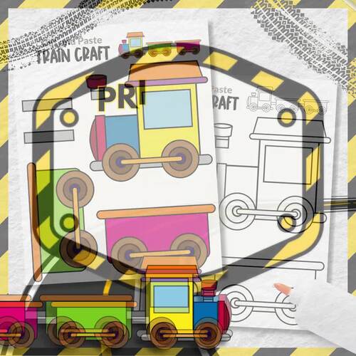 Printable Preschool Train Craft | Instant Download | Choo Choo Coloring ...