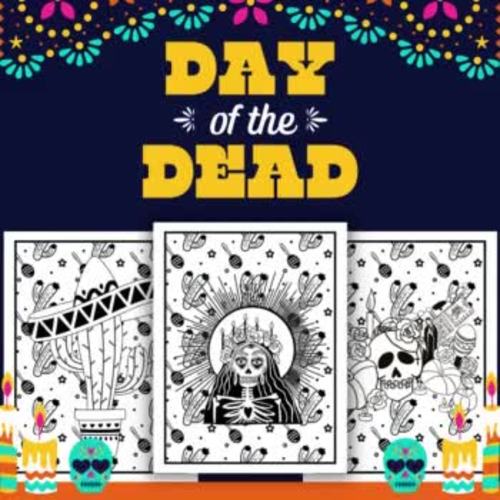 Day of The Dead Coloring Pages by Daisy Woman | Teachers Pay Teachers