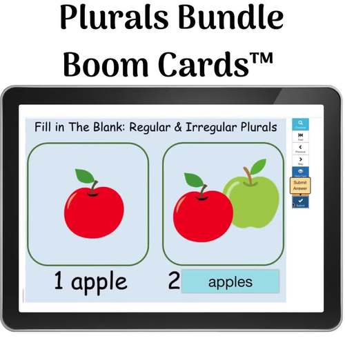 Plurals Bundle - Boom Cards Speech Therapy by Suzuki Speech Therapy