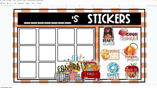 Digital Stickers for Google Slides Classroom Management Distance Learning