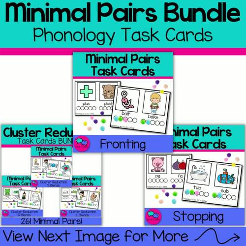 Minimal Pairs - Task Cards - BUNDLE - Phonological Processes - Cycles
