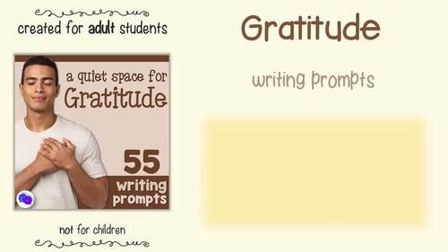 Gratitude Writing Prompts for Adult ESL Journal Writing | November Writing