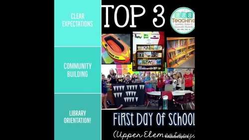 Top 3 First Day of School - Upper Elementary by SSSTeaching | TPT