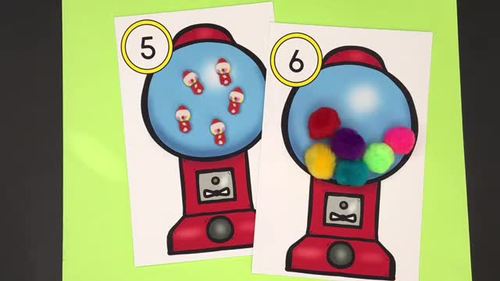 Gumball Math | Counting to 10 and Patterns with Gumballs | Bubble Gum