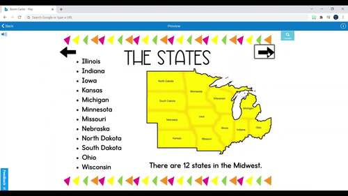 Explore the Midwest Region in the United States Boom Cards | TPT