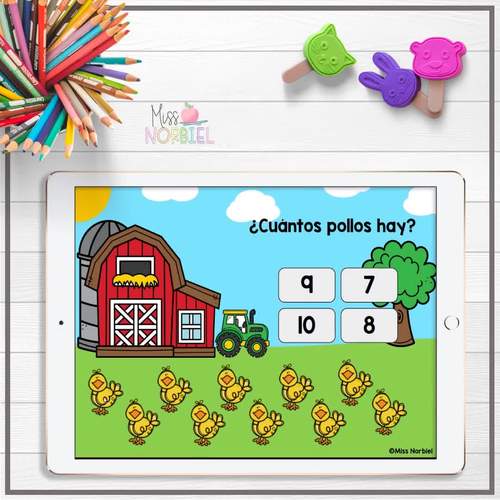Counting to 10 in Spanish Boom Cards, Conteo al 10 Digital learning ...