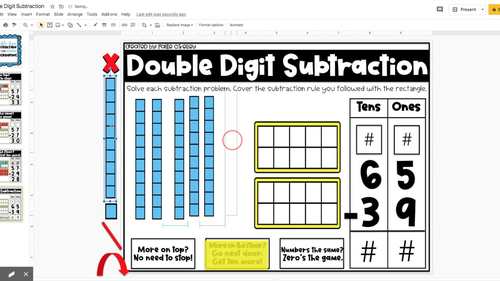 2 Digit Subtraction With and Without Regrouping Digital Math Slides 2nd ...