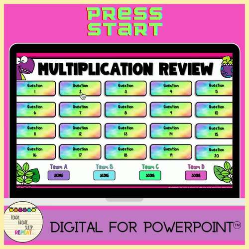 Digital Multiplication Review Game & Printable Practice Sheets | TPT