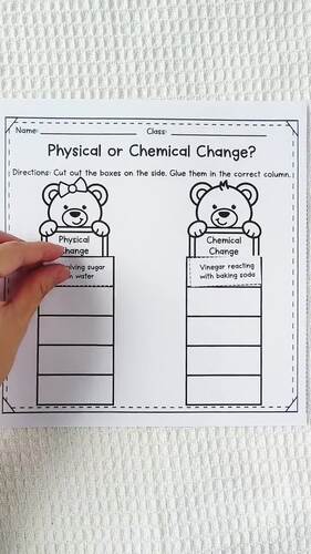 Physical and Chemical Changes – Cut and Paste Sorting Activity | TPT