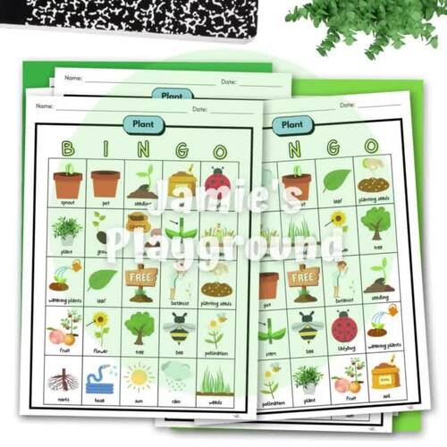 Science Bingo Game Plant Structures Vocabulary Game by Jamie's Playground