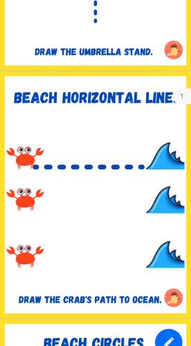 Beach Spring Break No Prep Pre Writing Strokes Activity for ...