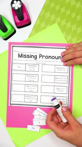 Subject Pronoun Activities - Pronouns I, We, It, They, He, She, You