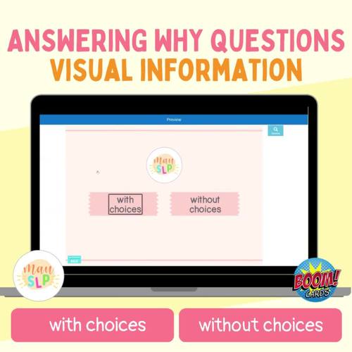 Answering Why Questions Visual Scenarios Boom Cards™ by Mau SLP | TPT