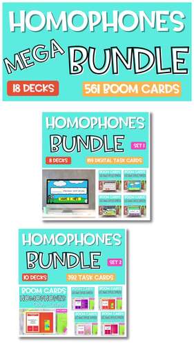 MEGA Bundle! 561 French Homophones Boom Cards™ | 18 Decks | Distance ...
