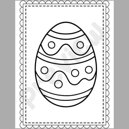 Easter Eggs Coloring Pages | Simple Designs | Pre-K & Kindergarten | No ...