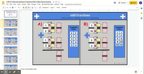Adding and Subtracting Fractions With Unlike Denominators by Keep On ...